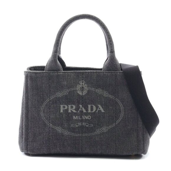 Prada | Bags | Prada Denim Canapa Tote Bag | Poshmark